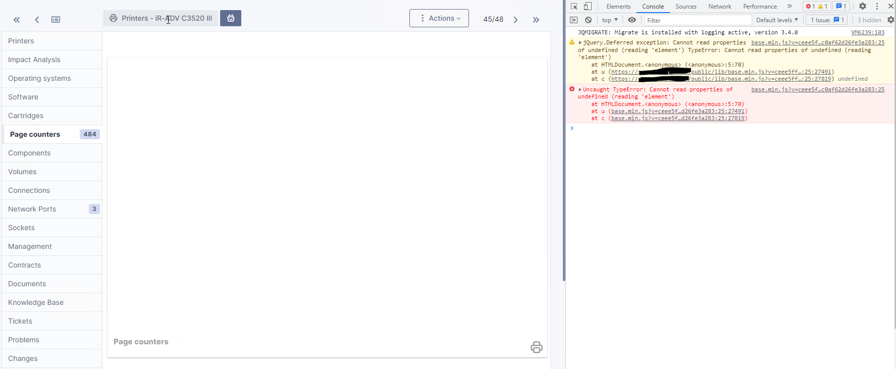 [GLPI 10.0.6] Printer (page) counters graphs are not displayed · Issue #13882 · glpi-project ...
