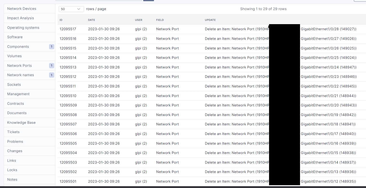 All ports in the switch have been deleted and no new ones are being added. · Issue #303 · glpi ...