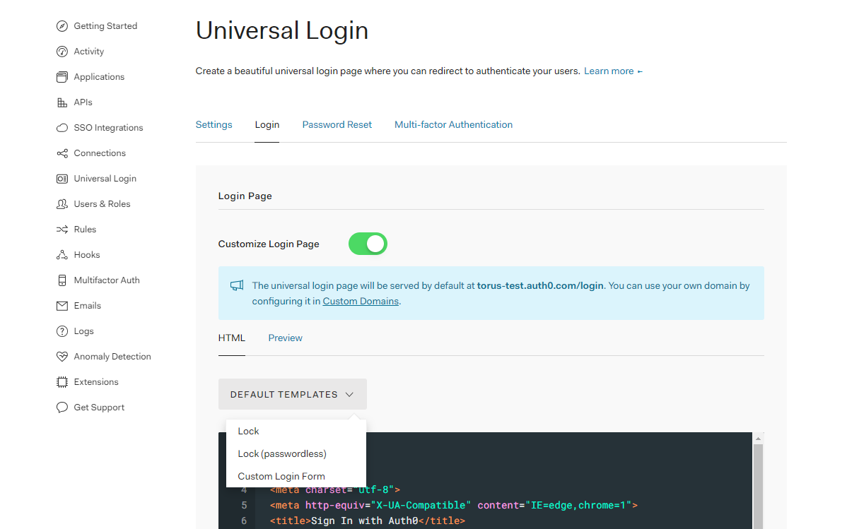 Unable to use own credentials for passwordless login with Auth0 in ...
