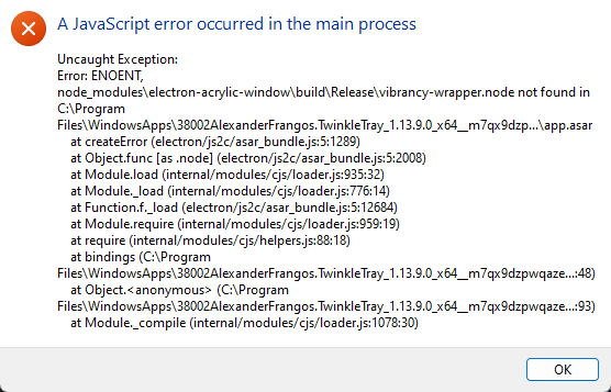 error · Issue #253 · xanderfrangos/twinkle-tray · GitHub