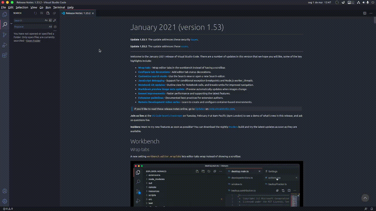 Native titlebar render issue (white box then fills) on Ubuntu 18.04 · Issue #80798 · microsoft ...