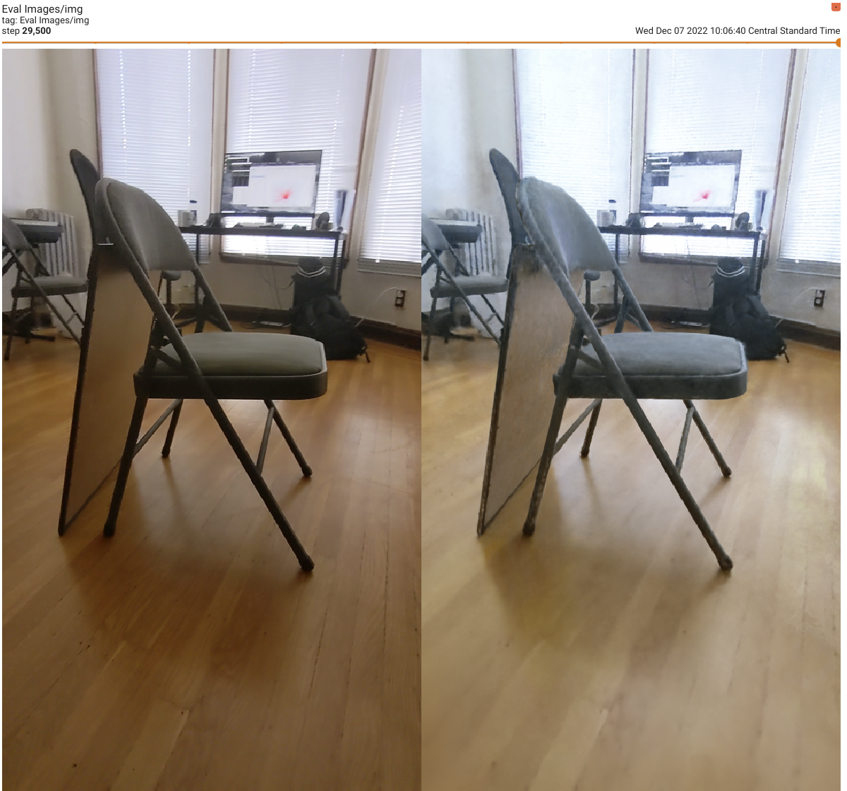 Poor Eval performance with Nerfacto with default poster data · Issue #1100 · nerfstudio-project ...
