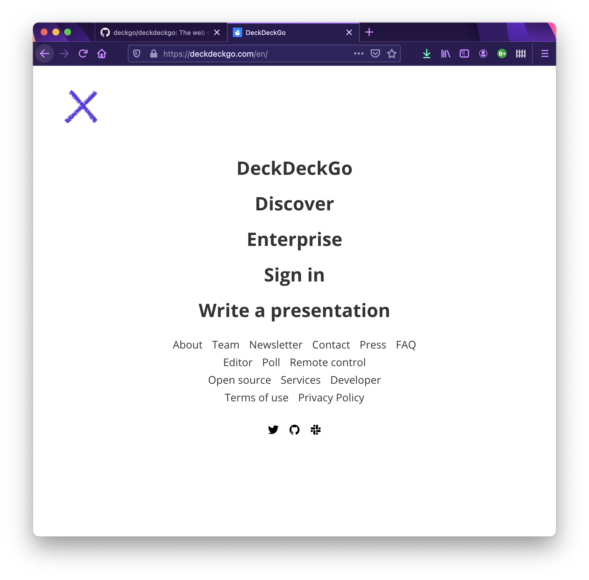 site: add a "close" button to the menu · Issue #1047 · deckgo/deckdeckgo · GitHub
