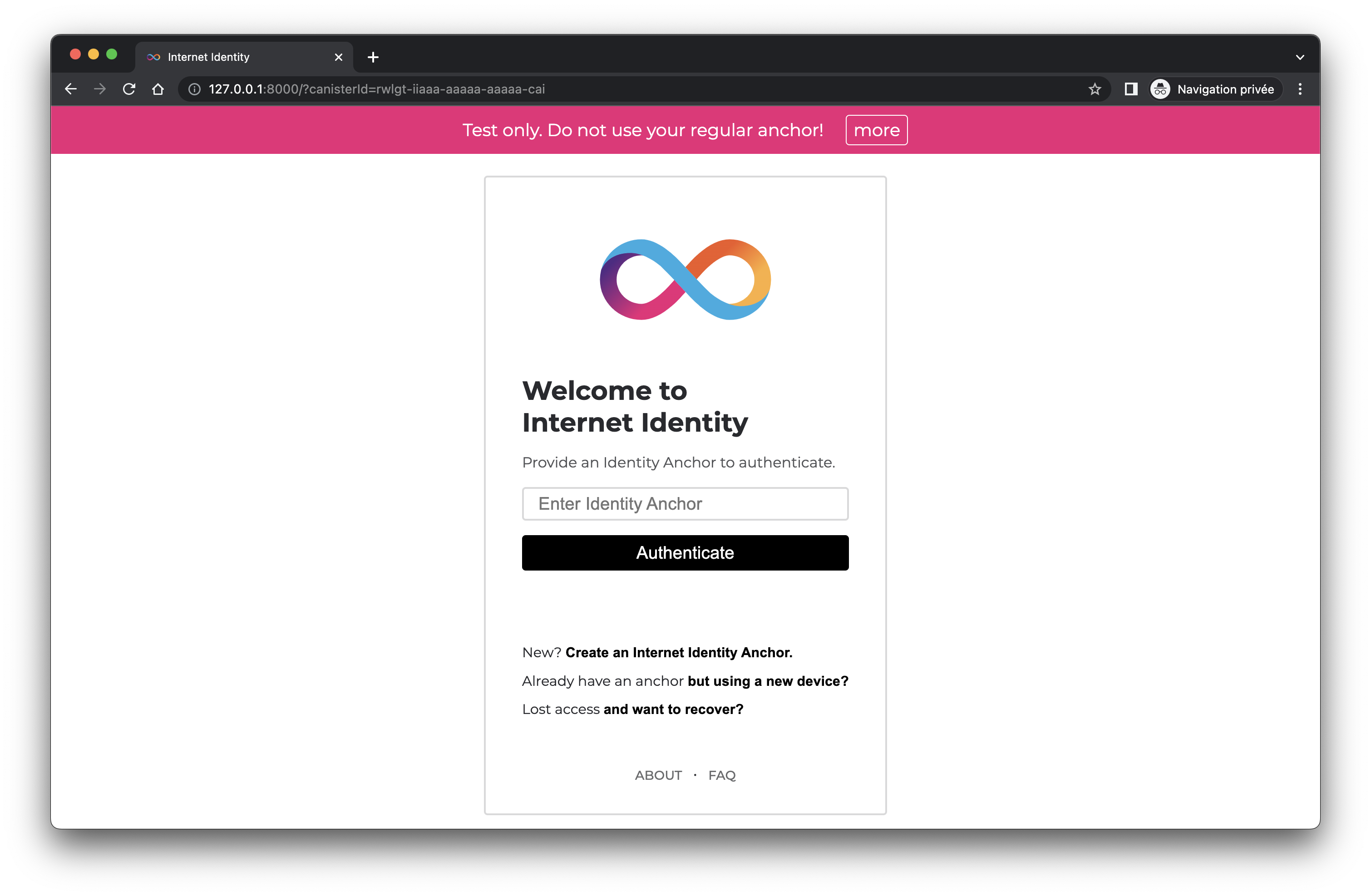 Using Ii For Local Development In Safari Fails · Issue 776 · Dfinity Internet Identity · Github
