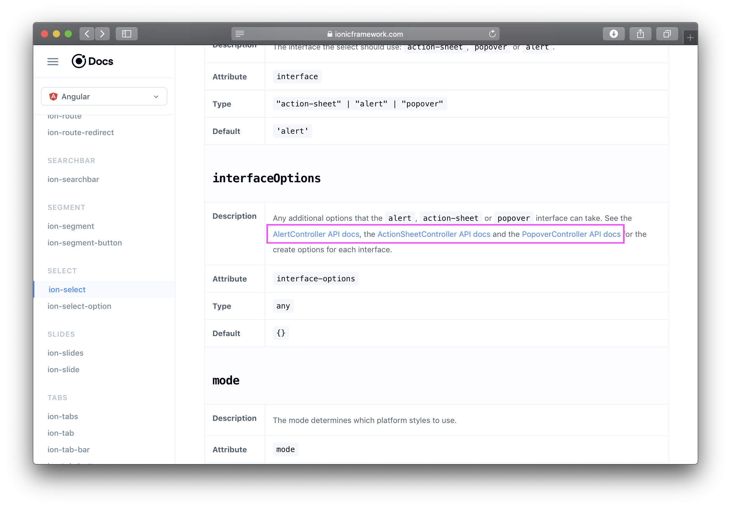 ion-select controller dead links · Issue #676 · ionic-team/ionic-docs · GitHub
