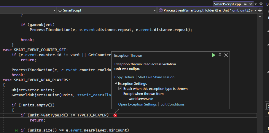 [server] world server crash 0722 · Issue #12478 · azerothcore/azerothcore-wotlk · GitHub