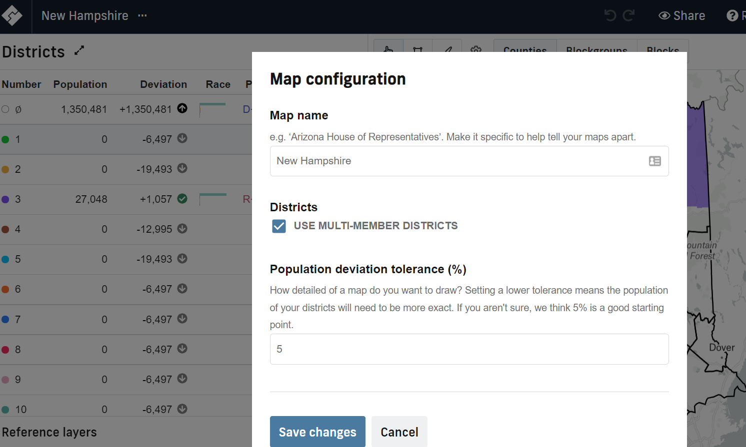Make Map configuration modal body scroll · Issue #1089 · PublicMapping/districtbuilder · GitHub
