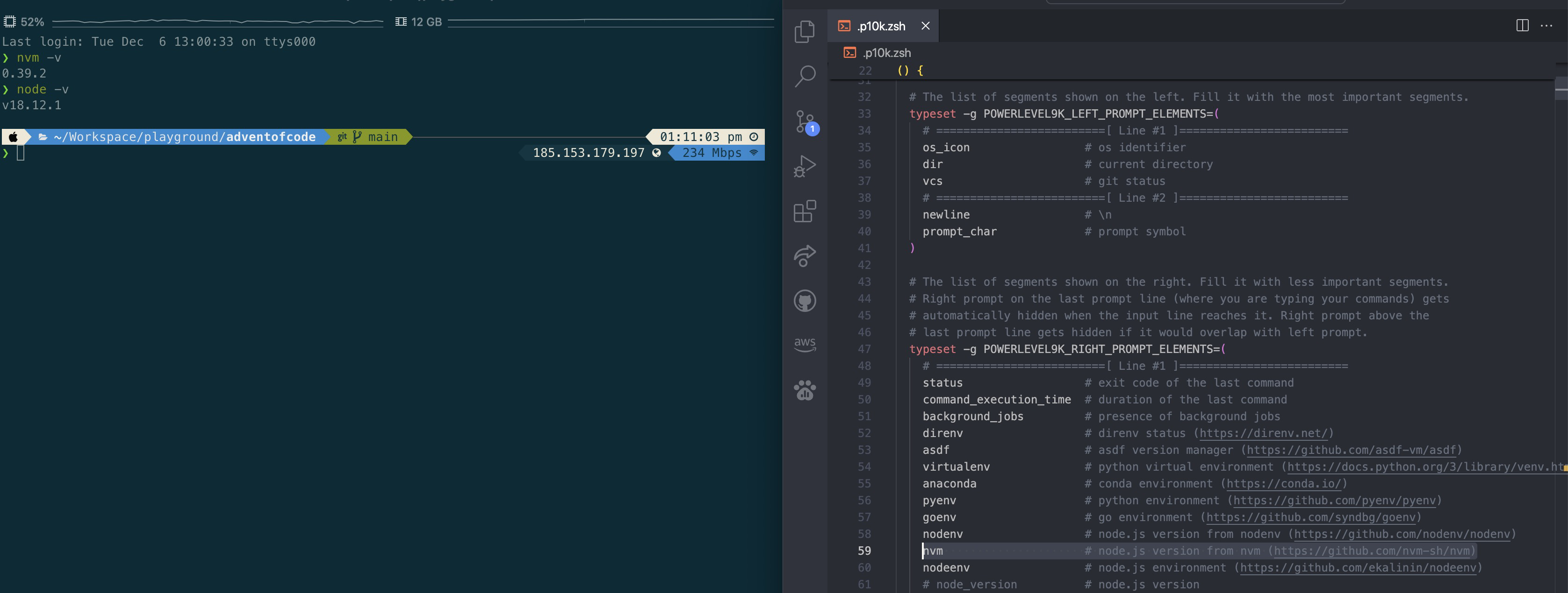 nvm prompt element not displaying · Issue #2112 · romkatv/powerlevel10k · GitHub