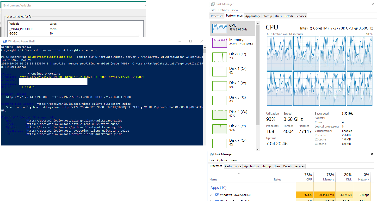 Crashing with Out of Memory Errors (refs 6164) · Issue #6490 · minio/minio · GitHub