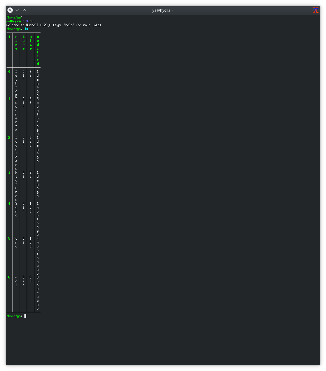 table output is vertical · Issue #2618 · nushell/nushell · GitHub