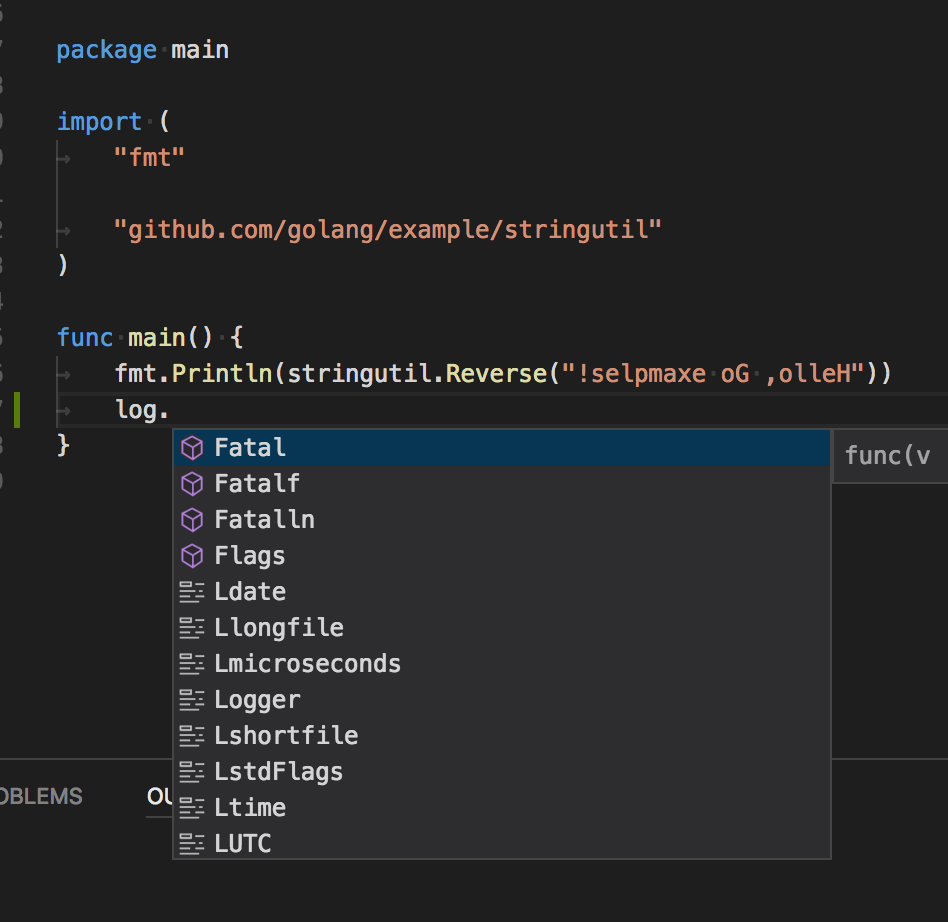 Suggestions For Log Don T Show Up Before It S Imported · Issue 1186 · Microsoft Vscode Go