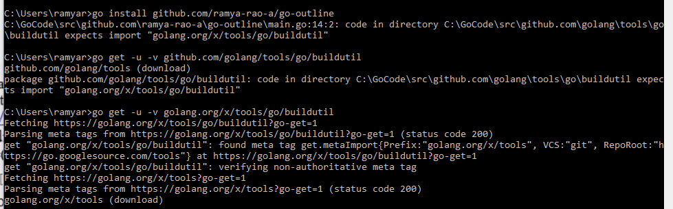 Update Tools Failed · Issue 1245 · Microsoftvscode Go · Github
