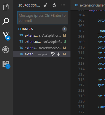 In narrow view of source control viewlet, neither the file name or folder path is readable ...