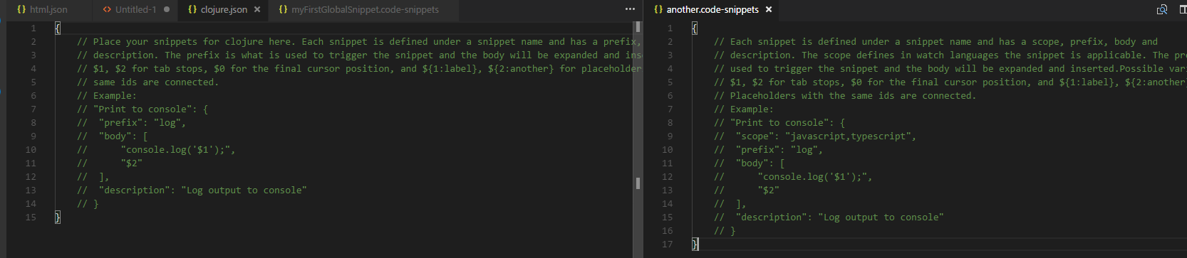 Suggestions for the prefilled comment in global snippets file · Issue #42534 · microsoft/vscode ...
