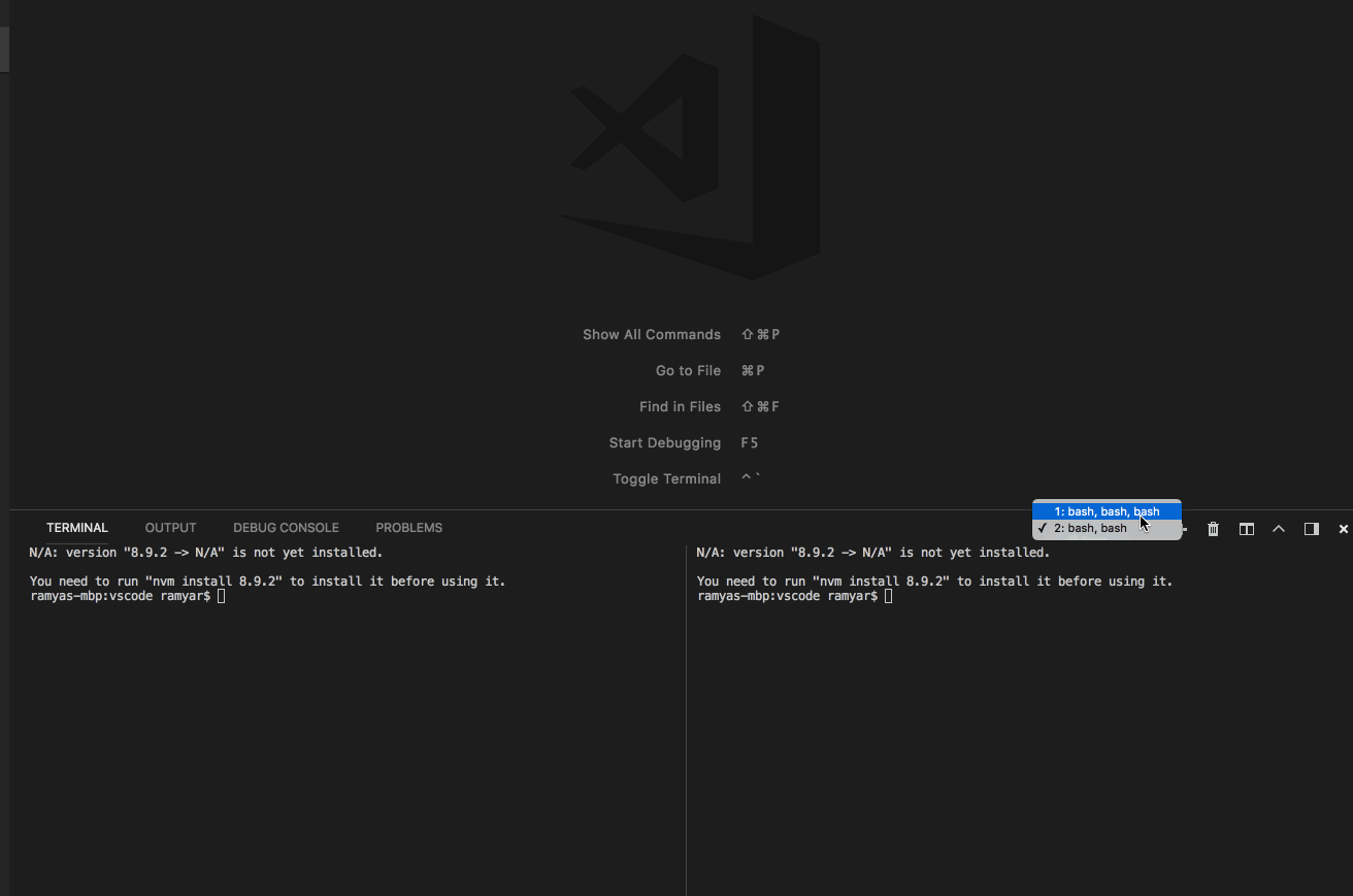 Split terminals from another group all squashed when changing panel position · Issue #44678 ...