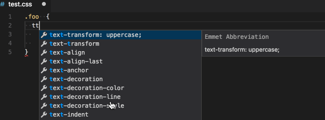 [LESS/CSS] VSC suggests "text-emphasis" first while writting "text ...