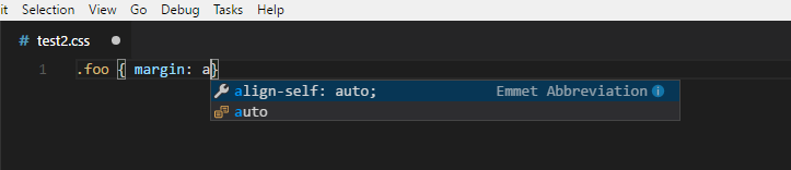 Css Emmet Completions Gets Wrongly Triggered At The Last Property Value In Single Line Rules
