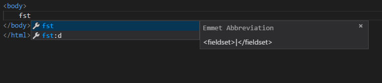 Emmet Suggests Disabled For The Fieldset Tag · Issue 48068 · Microsoftvscode · Github 