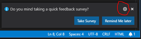"No" option for feedback popup · Issue #51353 · microsoft/vscode · GitHub
