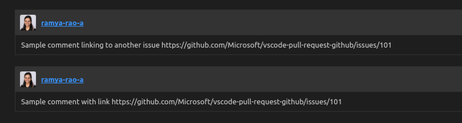 Github Links In Comments Are Not Shortened · Issue 104 · Microsoftvscode Pull Request Github