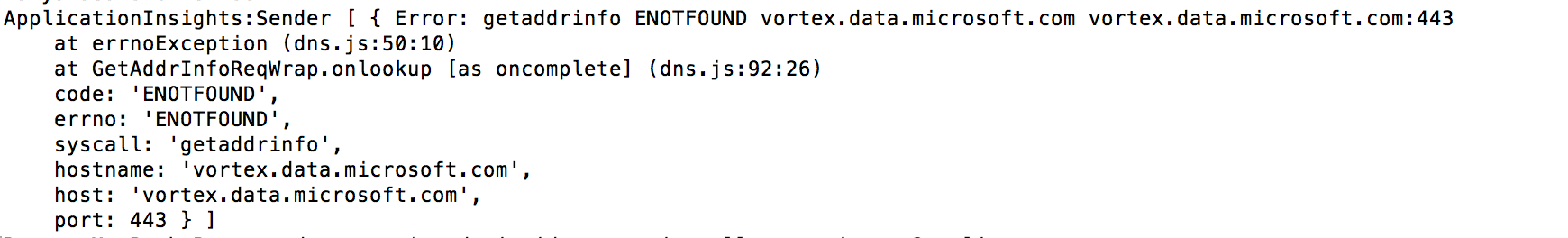 ApplicationInsights timeout throws error message · Issue #55417 · microsoft/vscode · GitHub