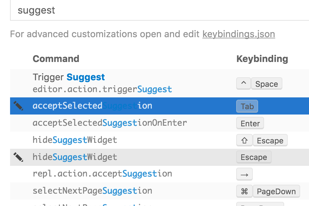 Command Not Readable When Keybinding Row Is Selected In Light Theme · Issue 57836 · Microsoft