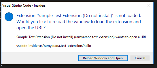 Stuck in Extension not loaded, reload and open loop · Issue #59475 · microsoft/vscode · GitHub