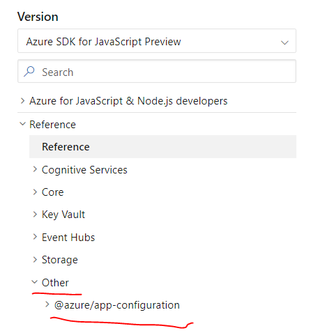 [App Config] Reference docs for App Config Preview are showing up in ...
