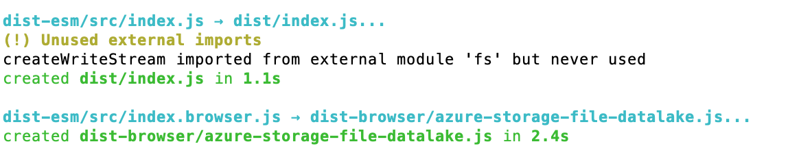 Storage File Datalake Rollup Warnings For Unused External Imports · Issue 10518 · Azureazure