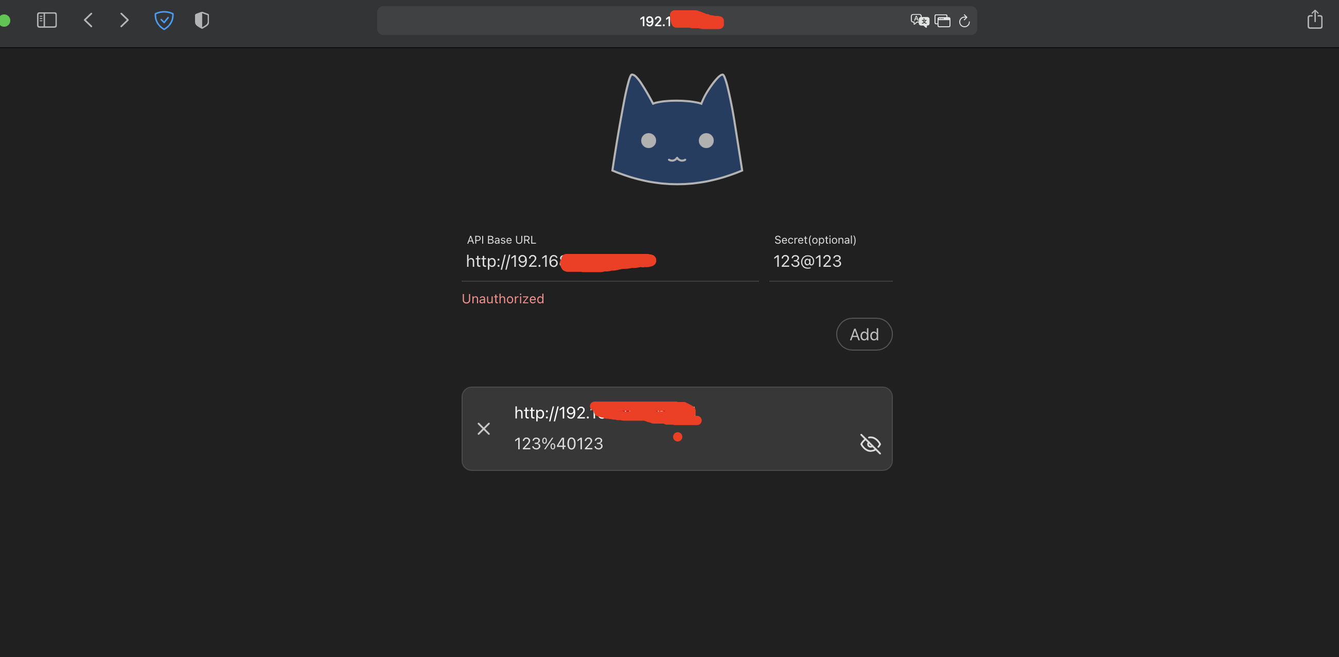 Yacd 控制面板,密码中有@时，@被编码，无法登录，测试了，换了其他的就可以，不知道是不是bug · Issue #2311 · vernesong/OpenClash · GitHub