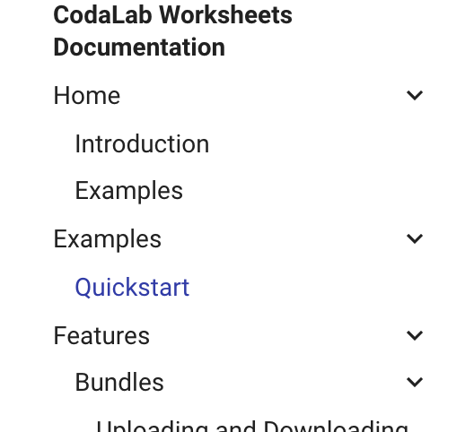 Improve front page documentation integration · Issue #3391 · codalab/codalab-worksheets · GitHub