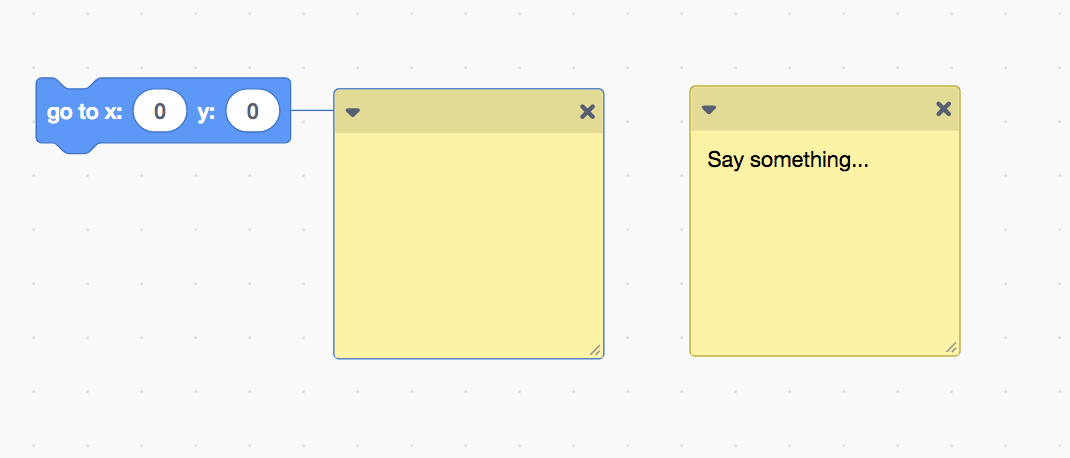 "Say something..." text does not come up for scratch block comments ...