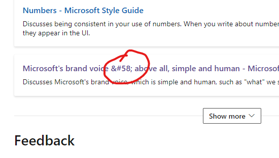 Colon is rendered as : · Issue #350 · MicrosoftDocs/microsoft-style-guide · GitHub