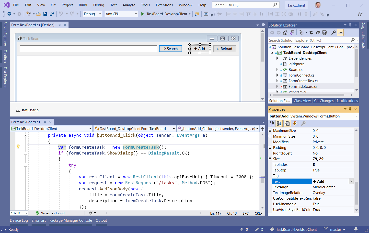 GitHub - nakov/TaskBoard-DesktopClient: Windows Forms Client for the ...