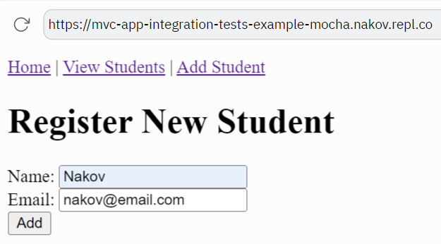 GitHub - nakov/MVC-app-integration-tests-example-mocha: Integration ...