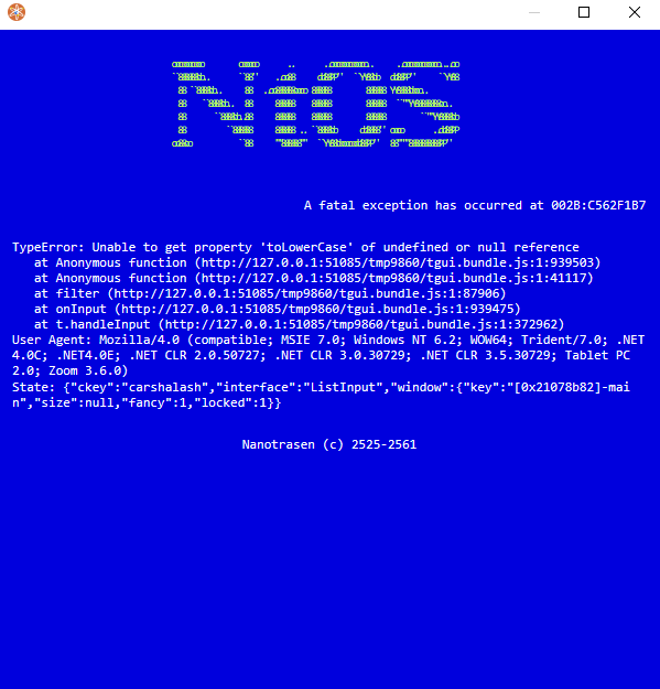 Show camera list bluescreen · Issue #63350 · tgstation/tgstation · GitHub