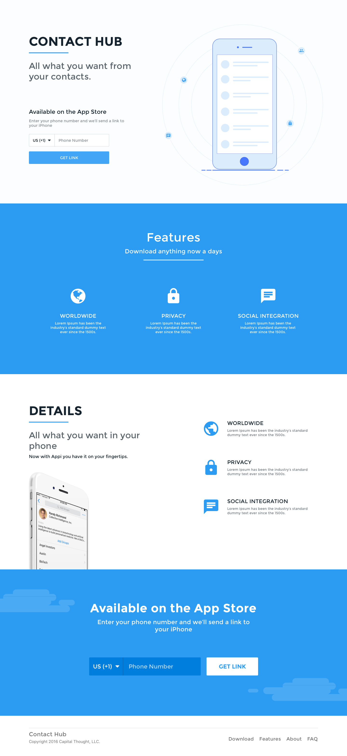Github Jbaker Git Contact Hub Simple Landing Page Html5 Css3
