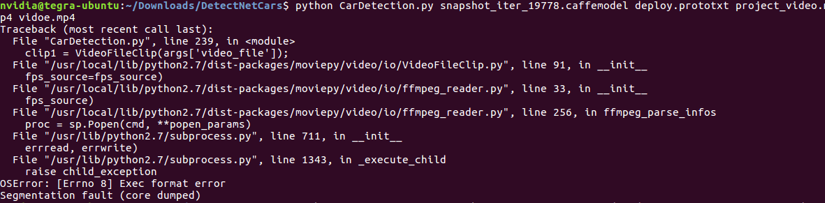 OSError: [Errno 8] Exec format error · Issue #2 · bpinaya/DetectNetCars · GitHub
