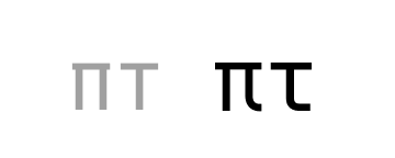 Change the shape of Greek pi and tau to introduce tails · Issue #875 ...