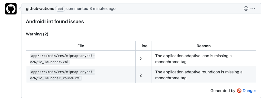Resolve lint warning: The application adaptive icon is missing a monochrome tag · Issue #261 ...