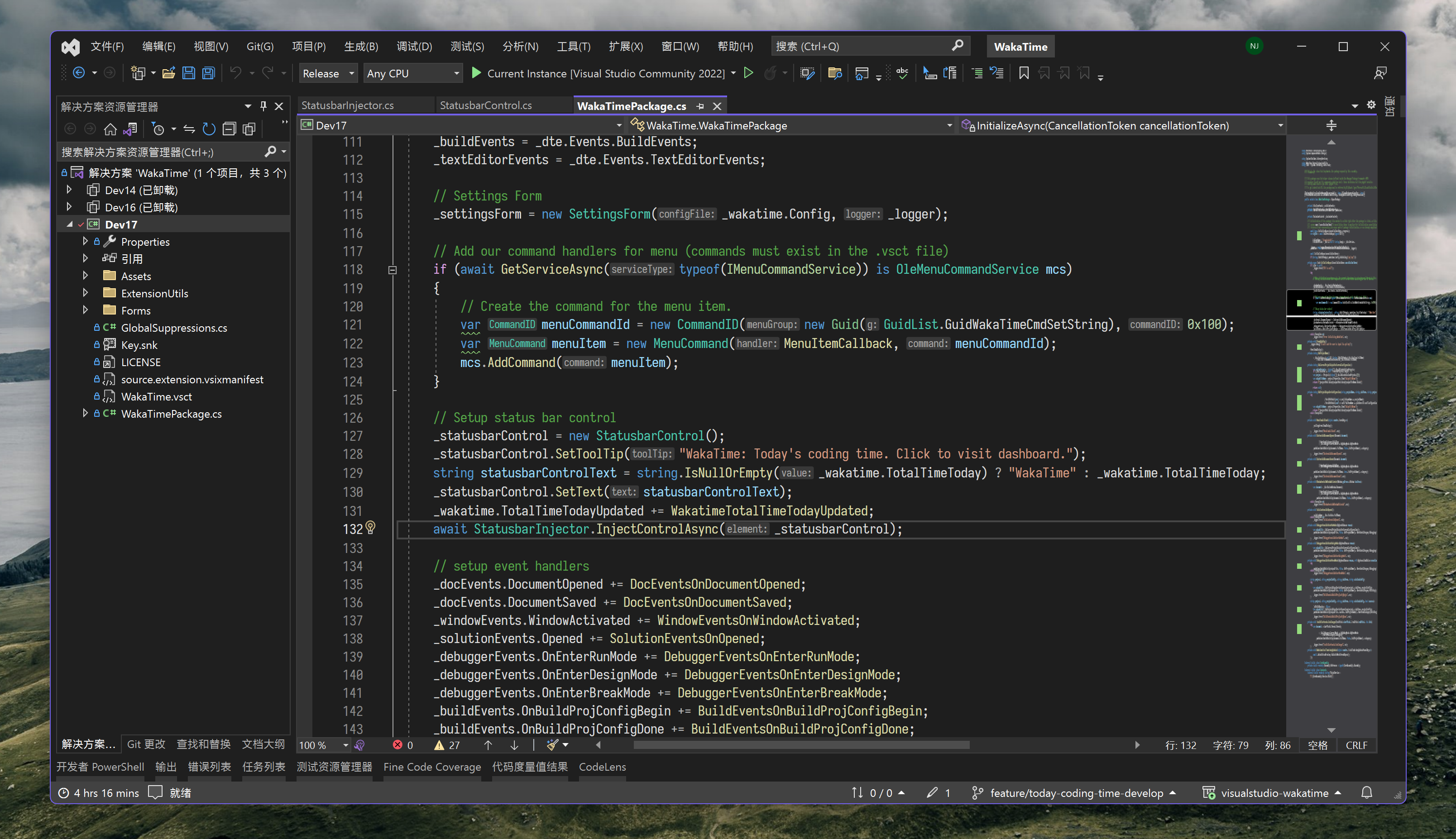 Display worked time in status bar · Issue #108 · wakatime/visualstudio-wakatime · GitHub