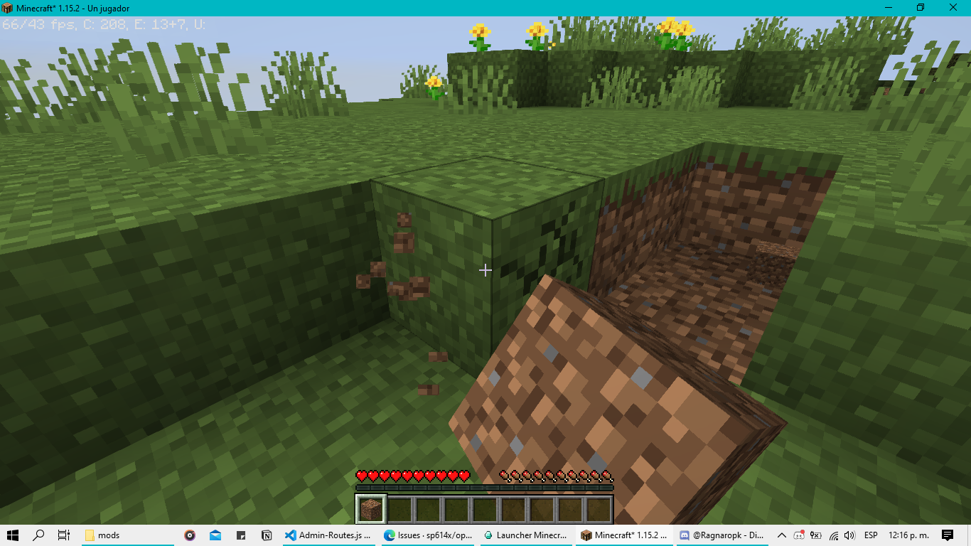 [1.15.2] The block breaking animation only appears on one block side ...