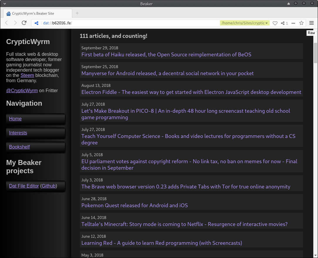 Markdown sidenav and custom CSS is not working · Issue #1224 · beakerbrowser/beaker · GitHub