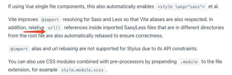 when i import the css file in less file, vite would throw error:no ...