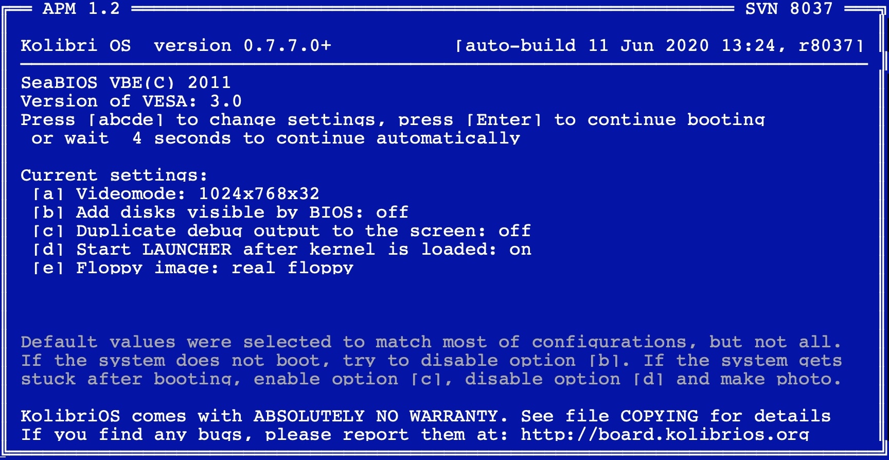 Kolibri Profile instructions · Issue #728 · copy/v86 · GitHub