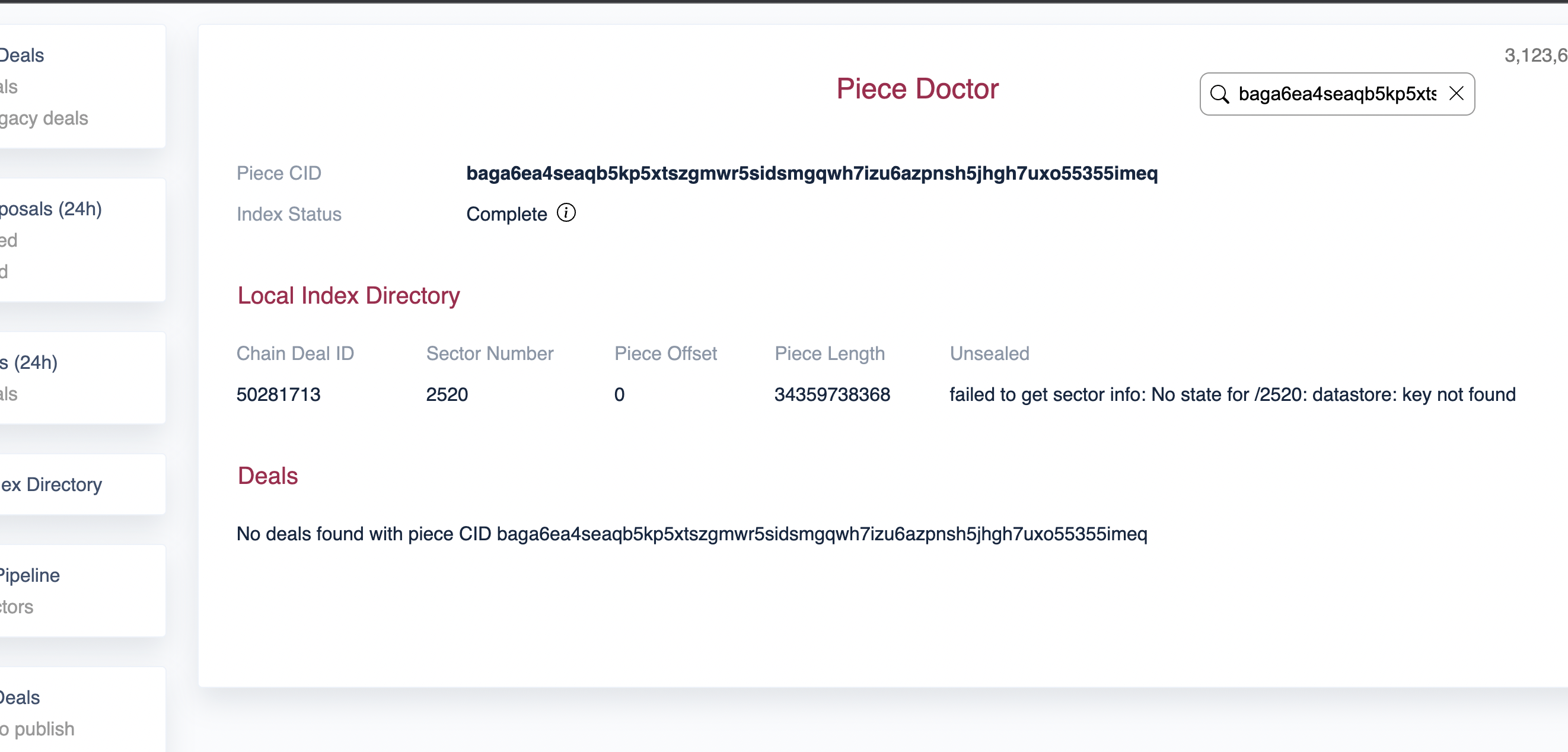 Mmlid On The Cid Lookup Page Ensure Isunsealed Calls Right Miner · Issue 1619 · Filecoin