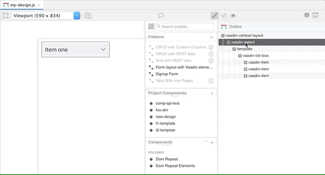 Copy Pasting Vaadin Select Pastes Its Inner Template · Issue 2329 · Vaadin Designer · Github