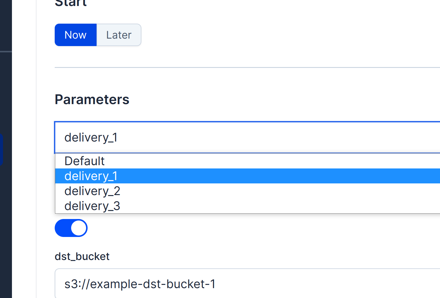 Add ability to create a new flow run from the UI with custom default parameter values taken from ...