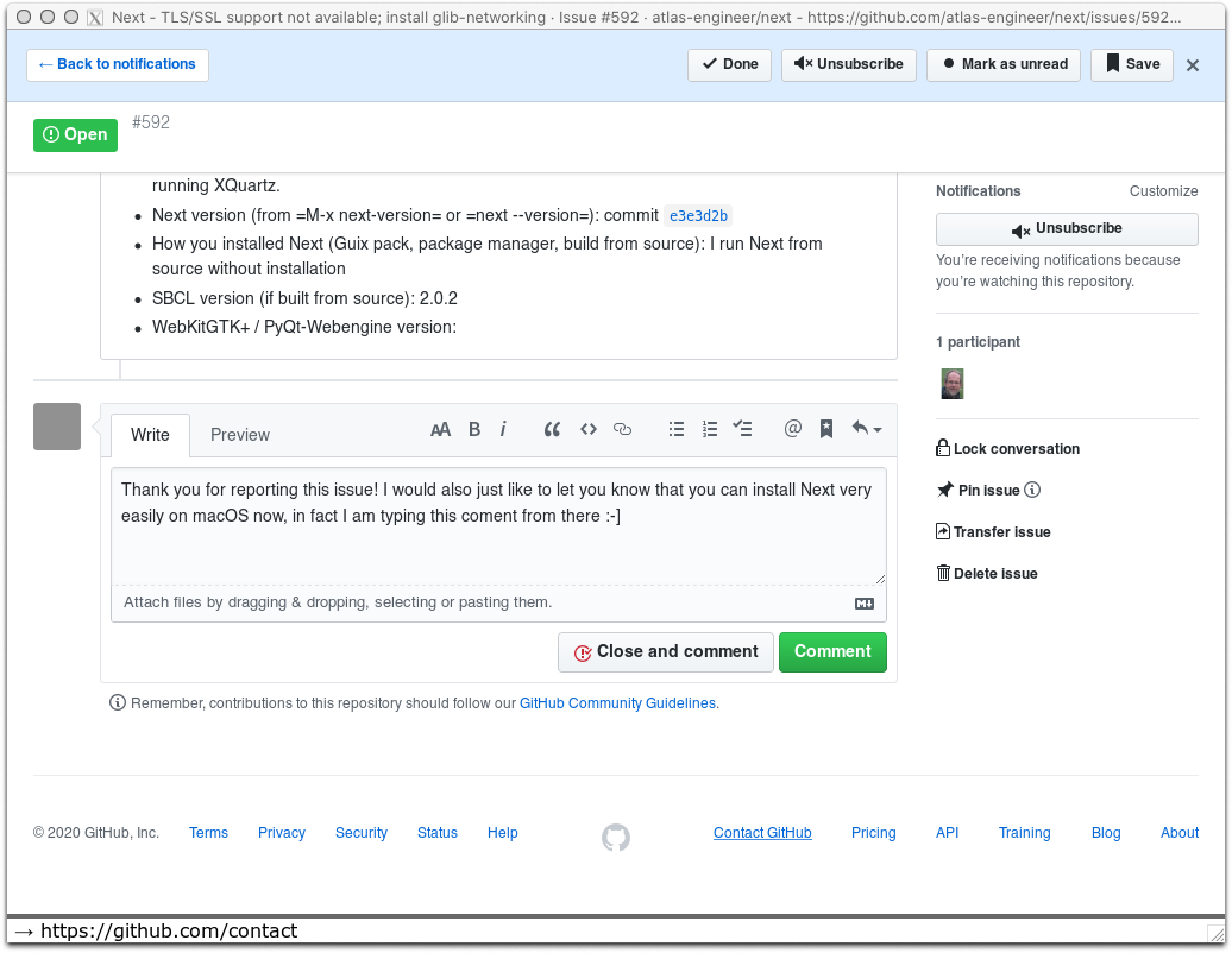 TLS/SSL support not available; install glib-networking · Issue #592 · atlas-engineer/nyxt · GitHub