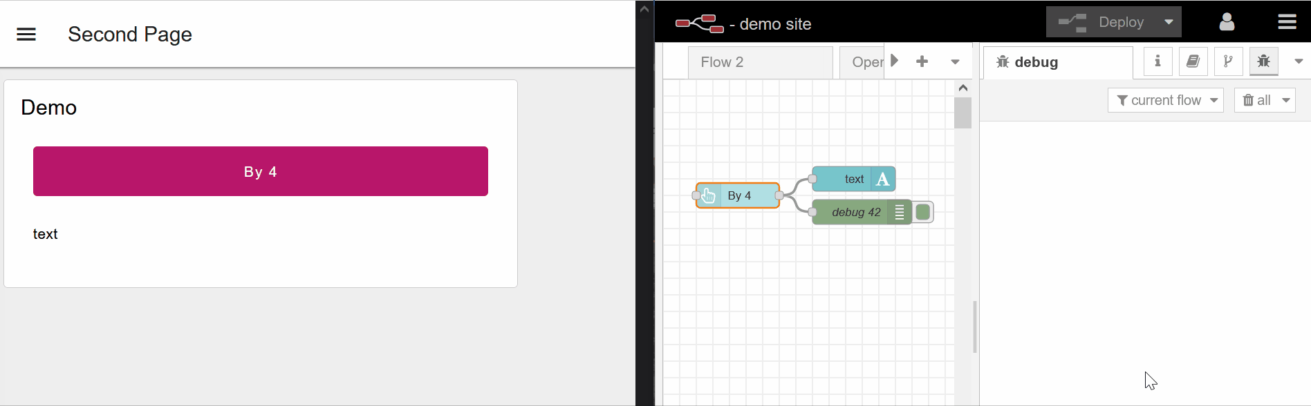 Issue Button Do Not Send A Topic After Deployment · Issue 170 · Flowfusenode Red Dashboard 